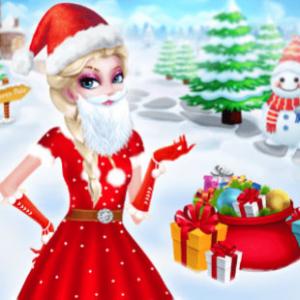 Christmas Elsa As Santa - Become Santa and prepare gifts