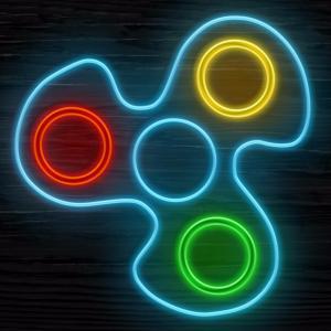 Fidget Spinner Neon Glow Online - Amazing neon lights - Friv3play.net